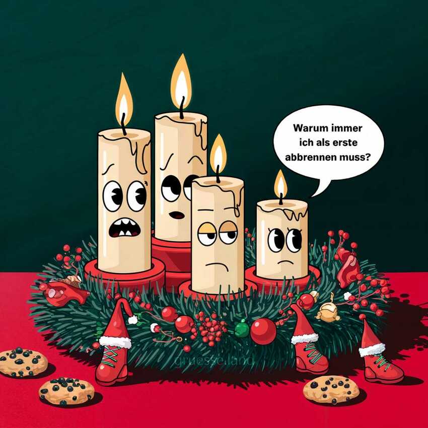 Witzige Adventsgrüße – Humorvolle Grüße & Karten zur Adventszeit ...